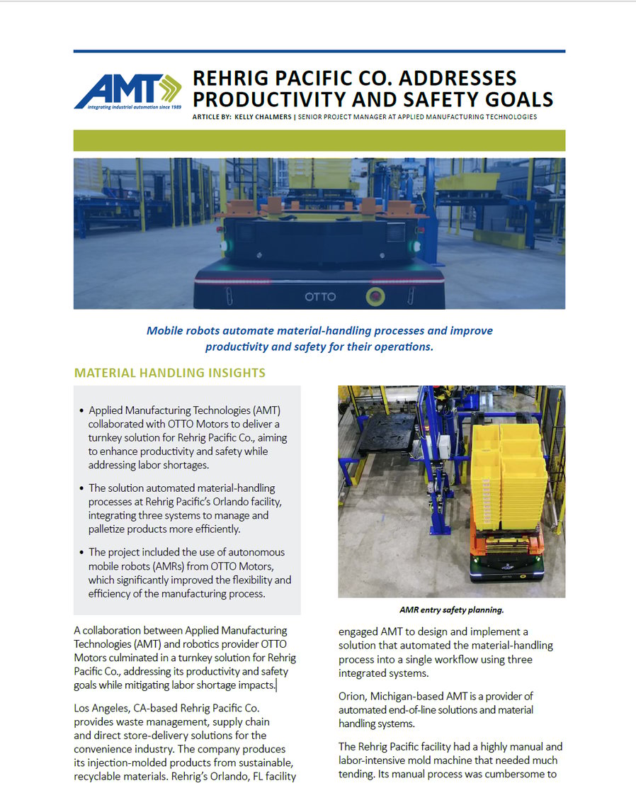 Rehrig Pacific Uses AMRs to Address Productivity and Safety